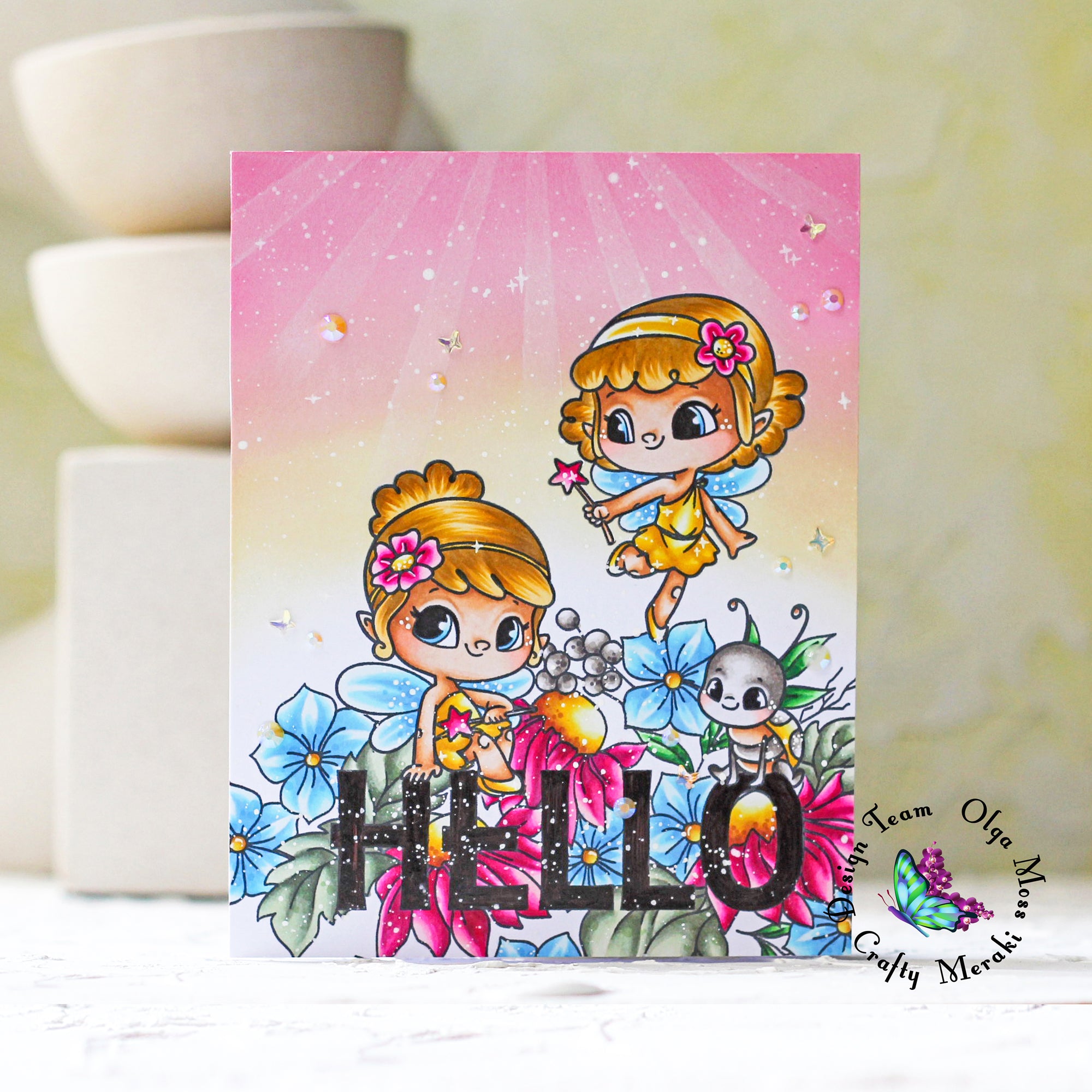 Hello card with Olga