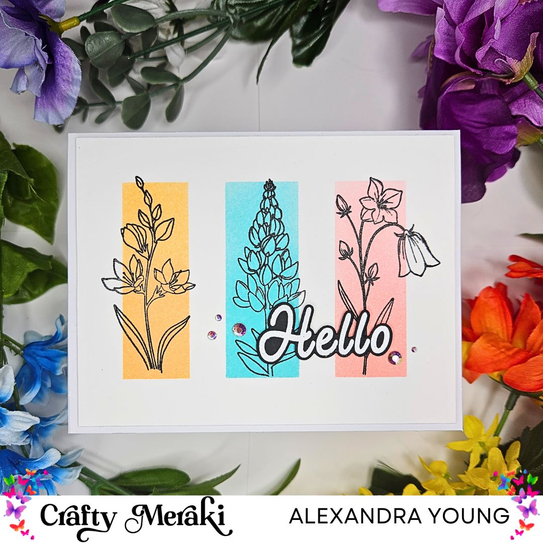 A clean and simple card with color blocking