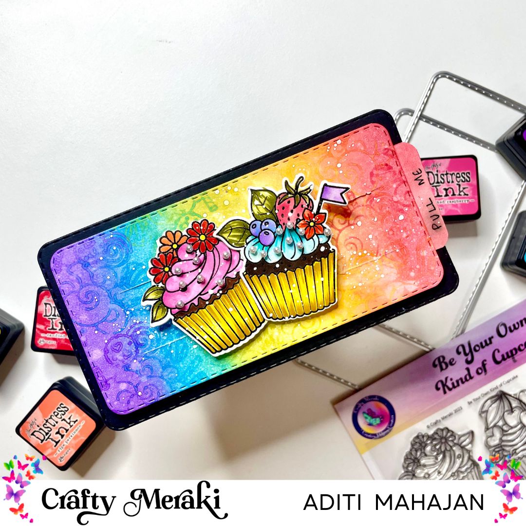 Rainbow Slider Mini Slim Line Interactive Card