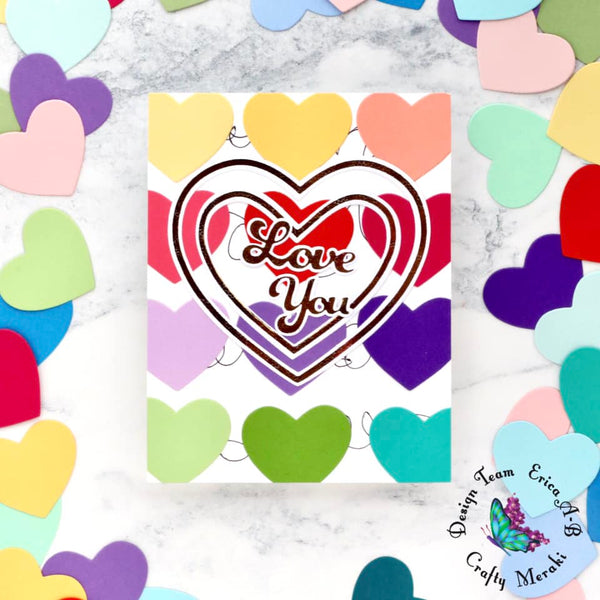 Crafty Meraki Affluent Heart Coordinating Layering Die Set