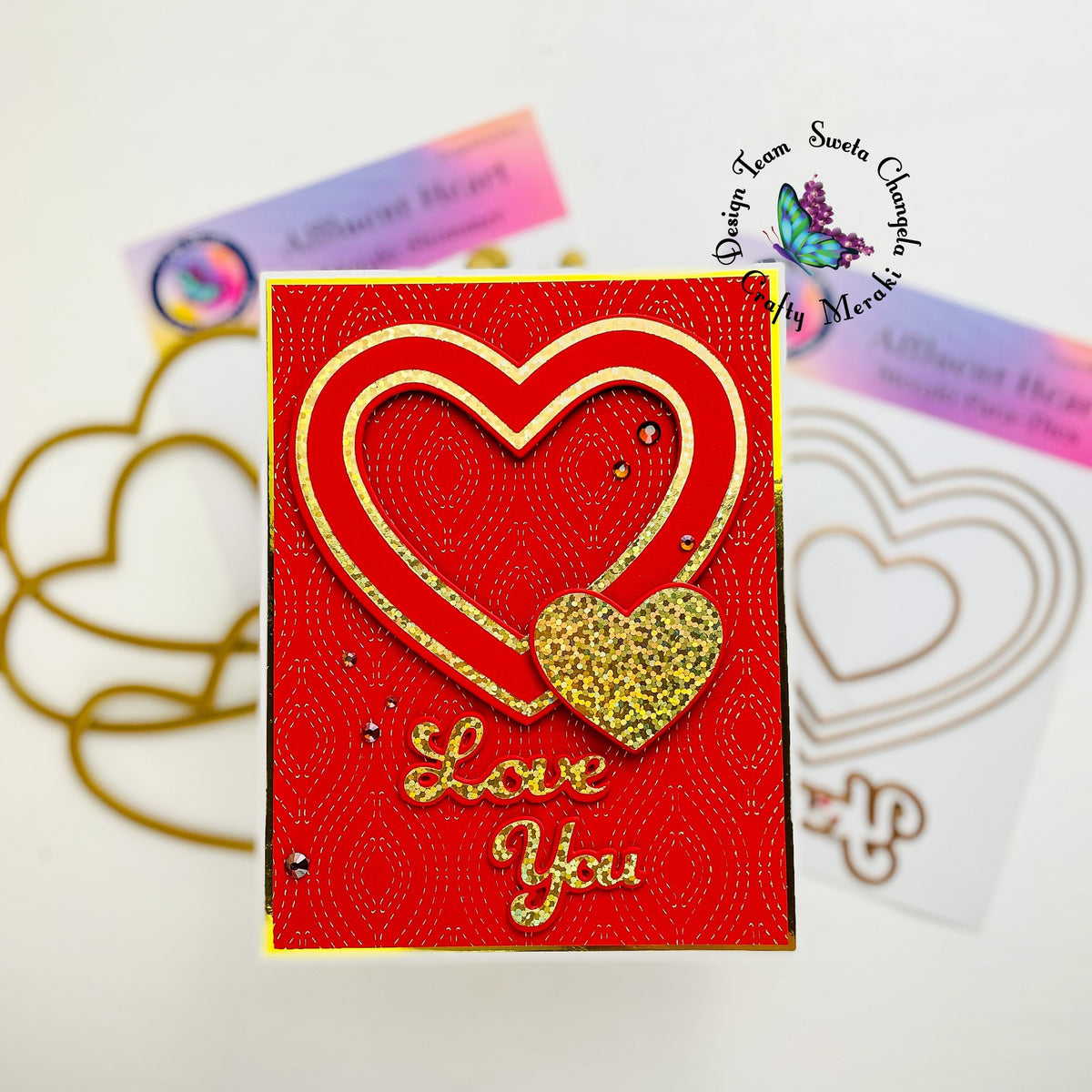 Crafty Meraki Affluent Heart Coordinating Layering Die Set