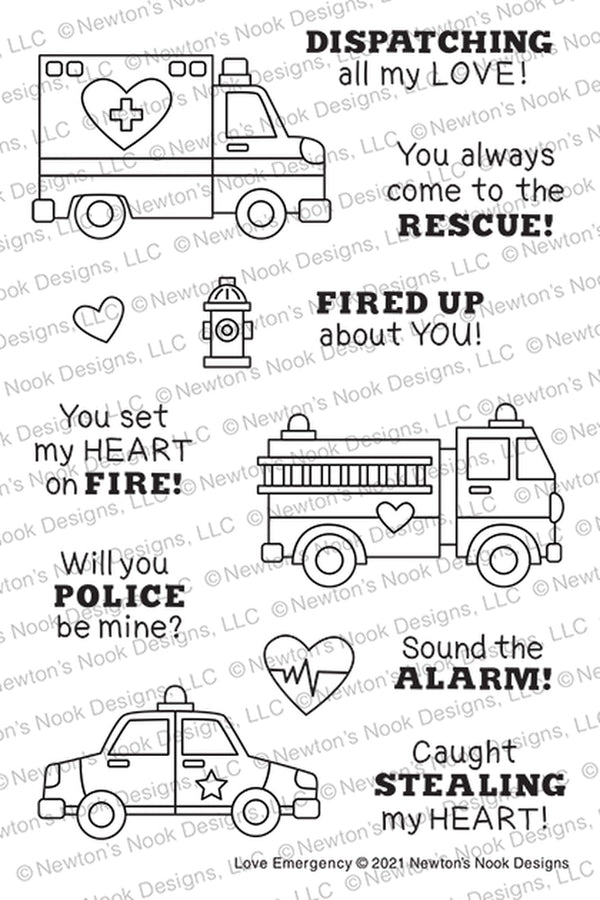 Newton's Nook Love Emergency Stamp Set