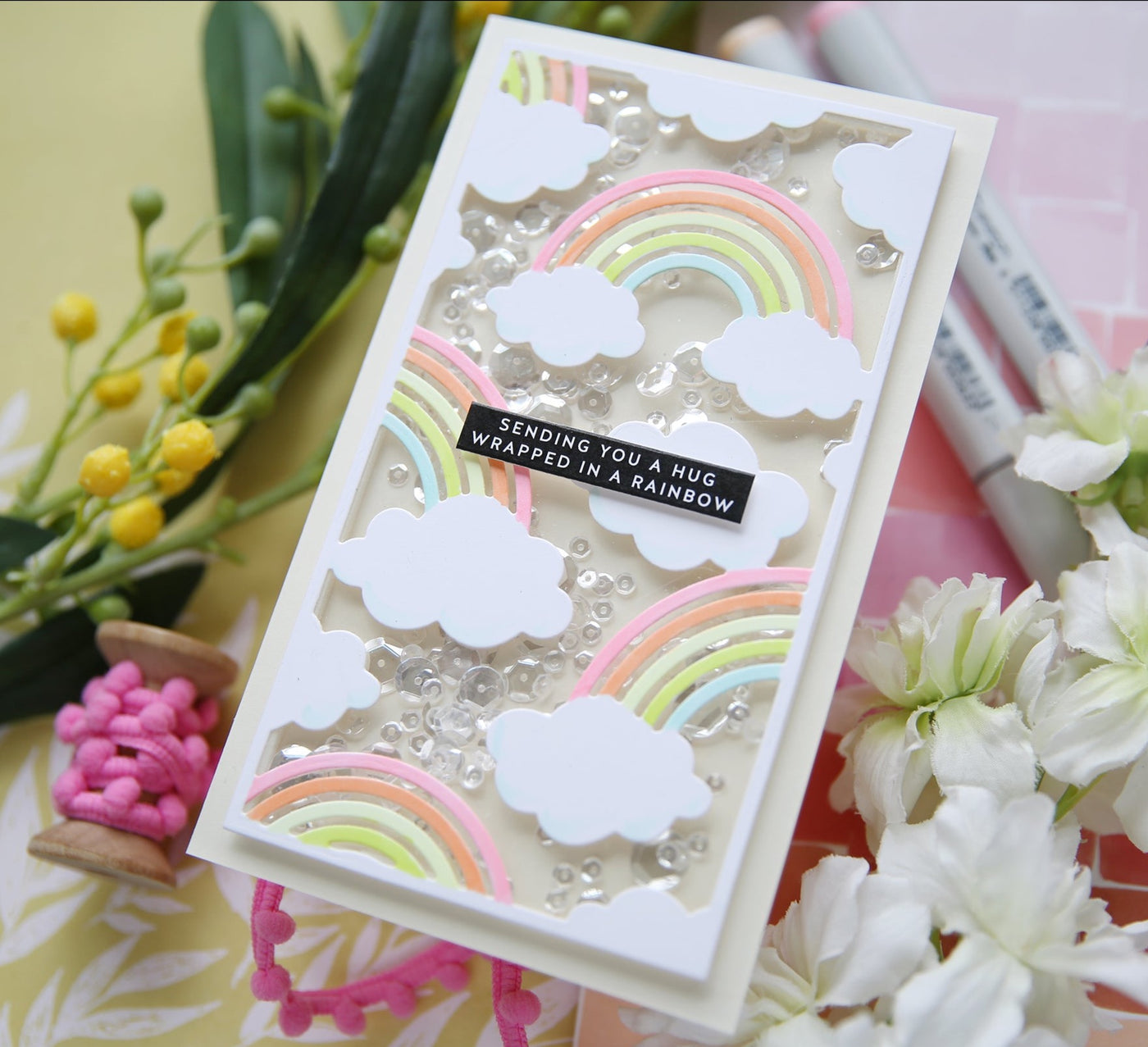 Crafty Meraki Over The Rainbow Mini Slimline Para-Dies