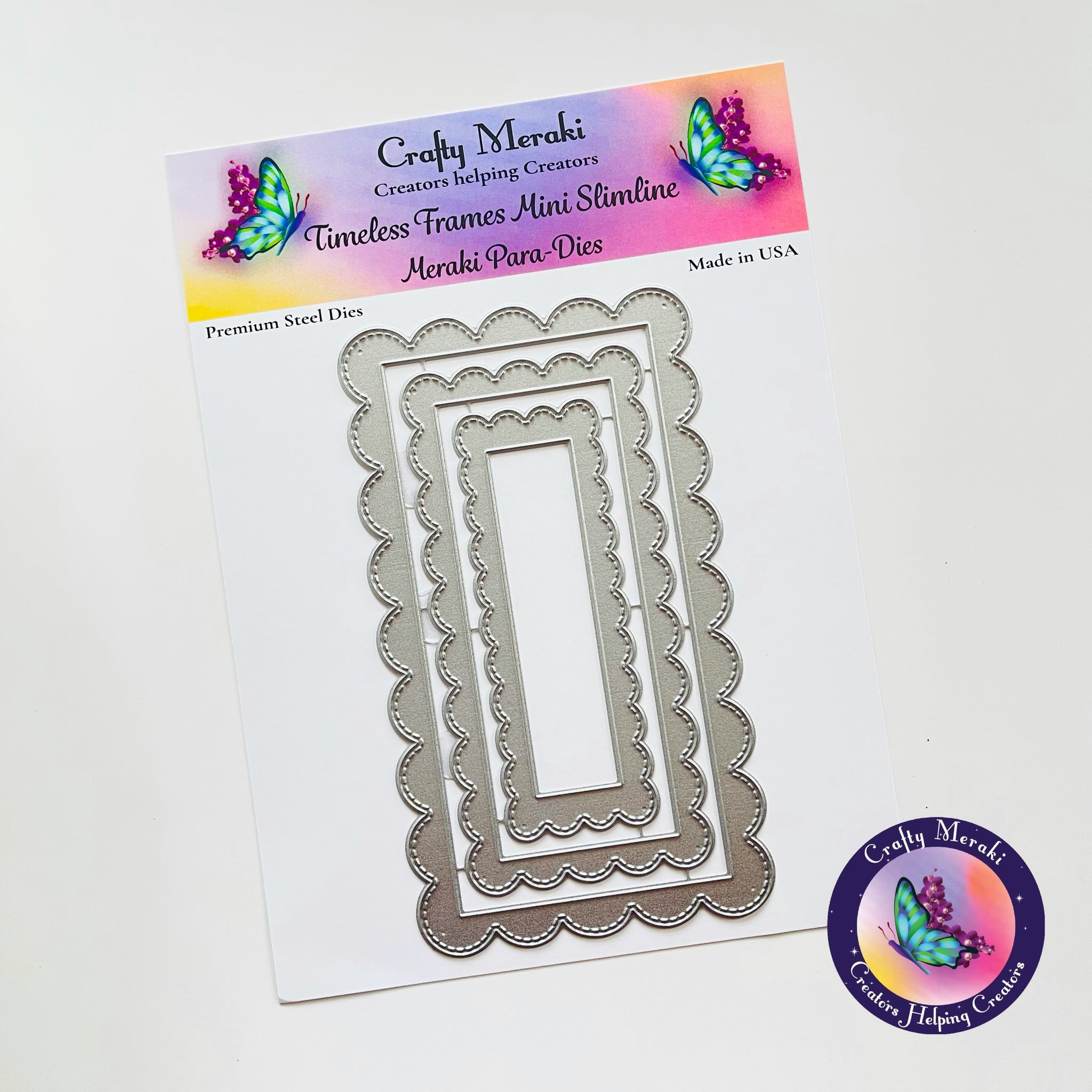 Crafty Meraki Mini Slimline Timeless frames Meraki Para-dies