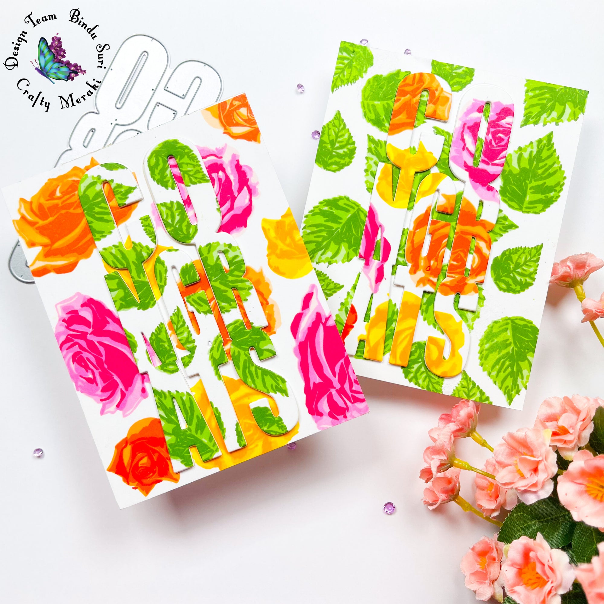 Crafty Meraki Rose Garden Stamp set